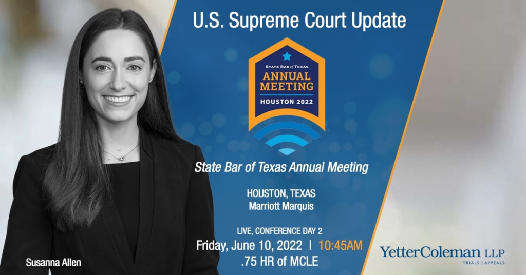 Susanna Allen Presenting "U.S. Supreme Court Update" at the State Bar ...